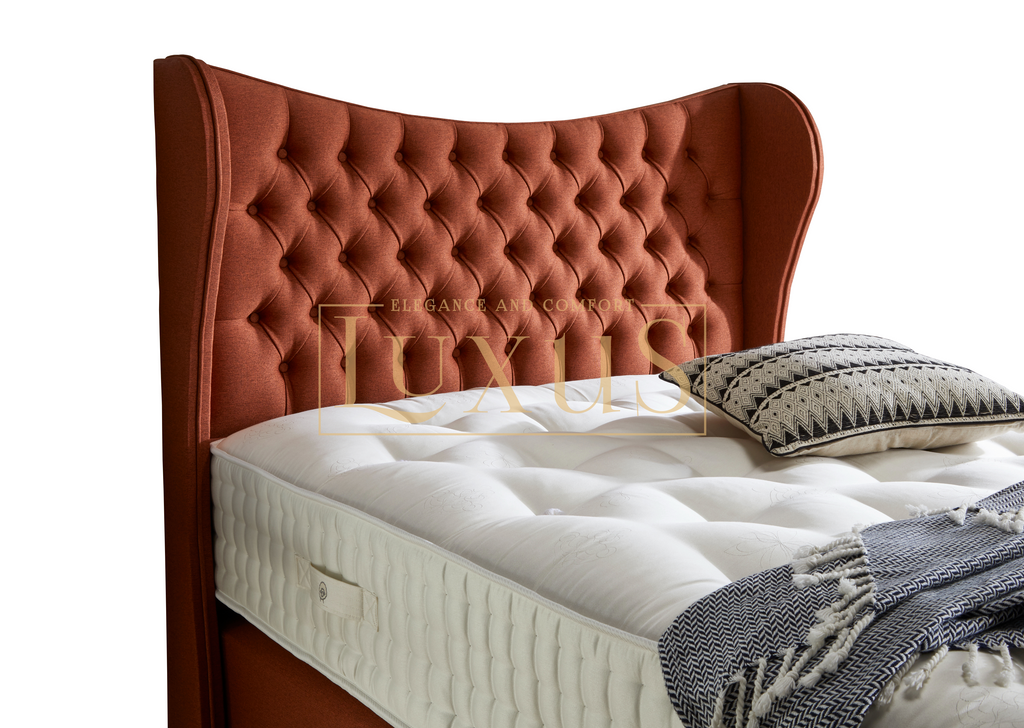 Charlotte Chesterfield Winged Divan | Upholstered Storage Divan Beds ...