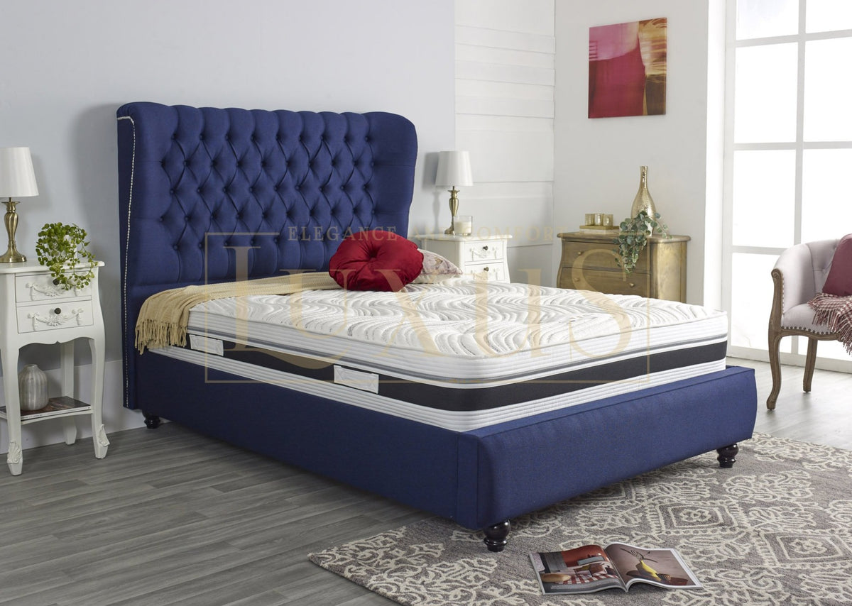 Juliet Chesterfield Winged Bed | Luxury Upholstered Winged Beds – Luxus ...
